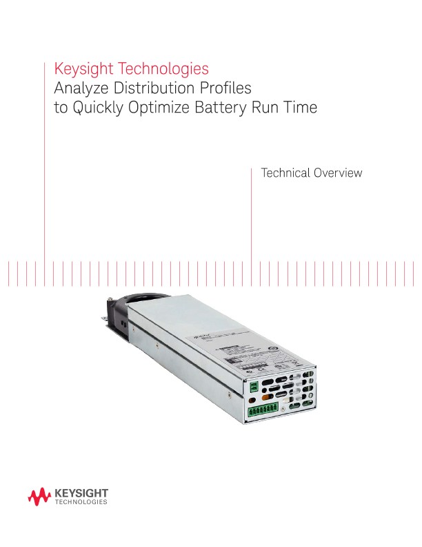 Analyze Distribution Profiles to Quickly Optimize Battery Run Time PDF Asset Page | Keysight